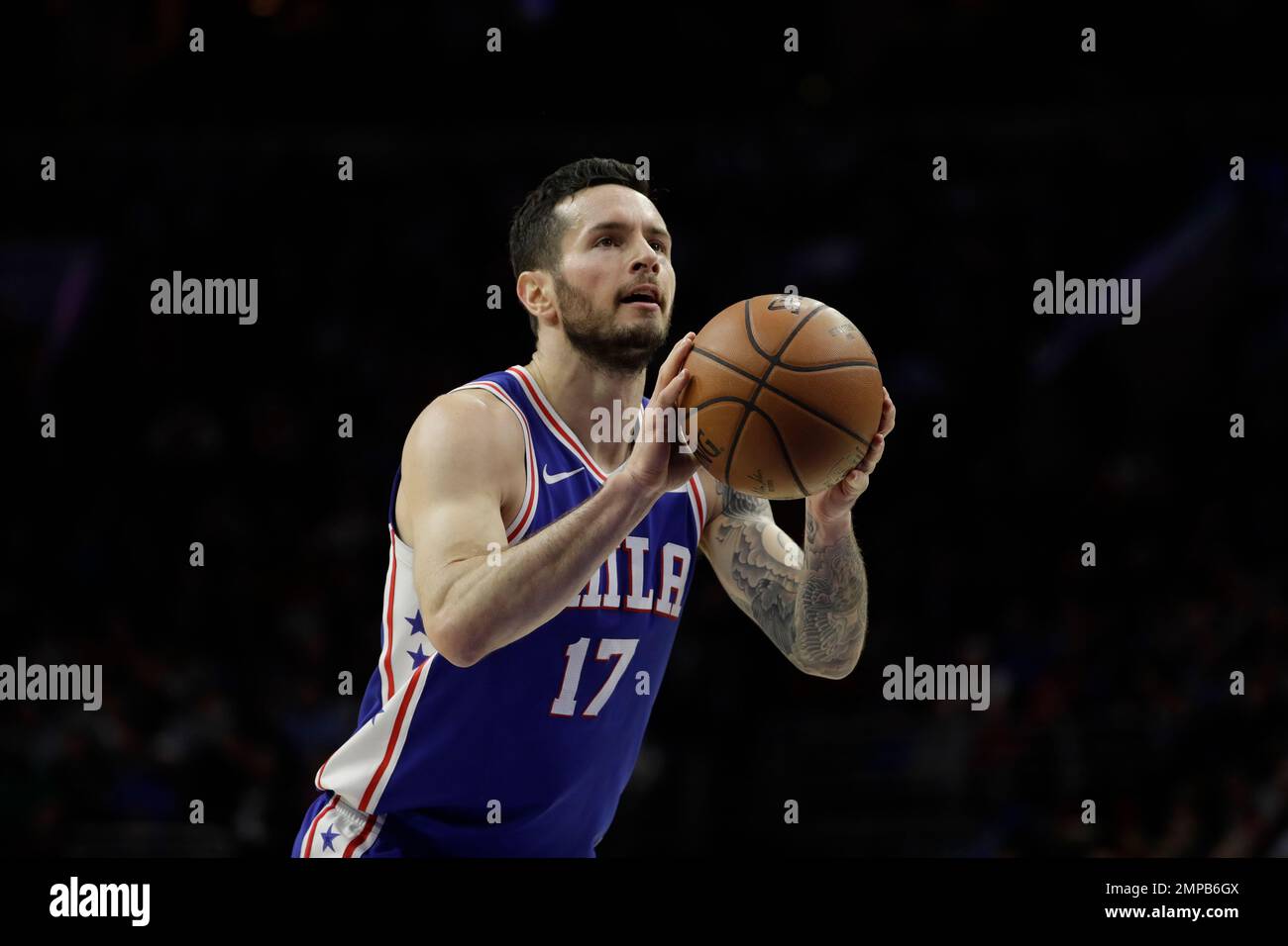 Philadelphia 76ers' JJ Redick in a action during an NBA basketball game ...