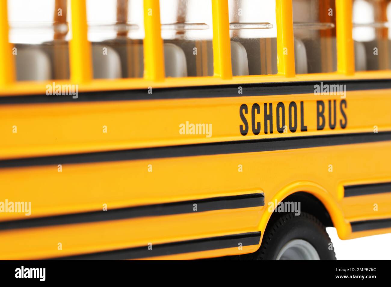 Yellow school bus, closeup. Transport for students Stock Photo - Alamy