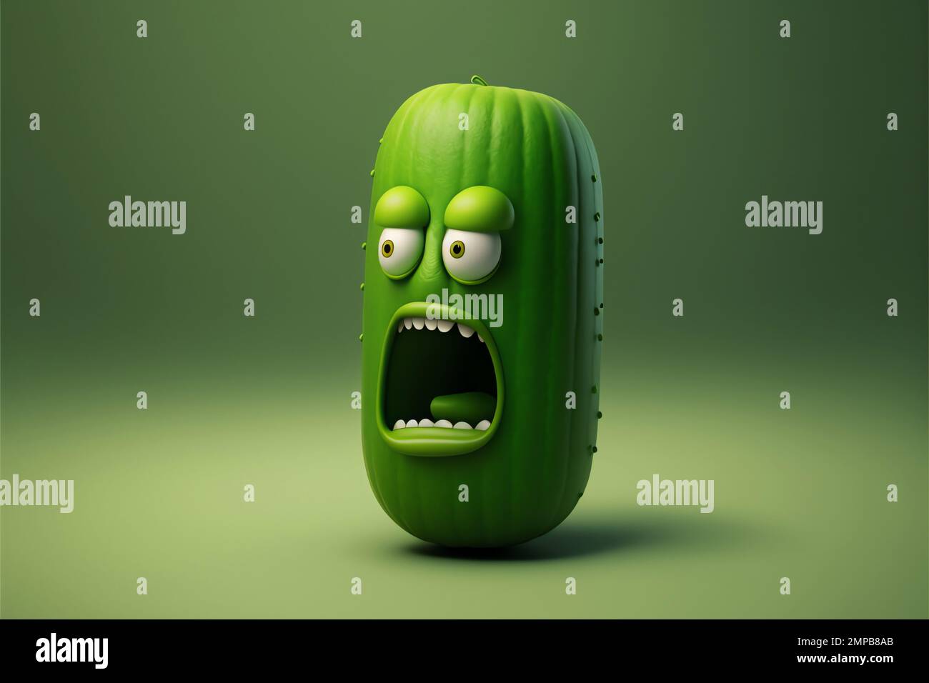 Green cartoon pickle hi-res stock photography and images - Alamy