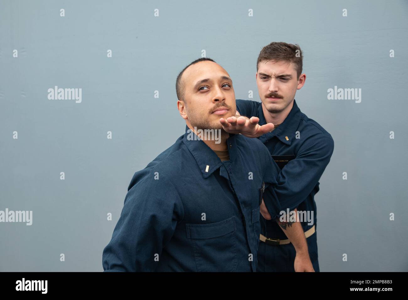 221012-N-LK647-1224 ATLANTIC OCEAN—Ens. Rafael Hiciano, left, and Ens ...