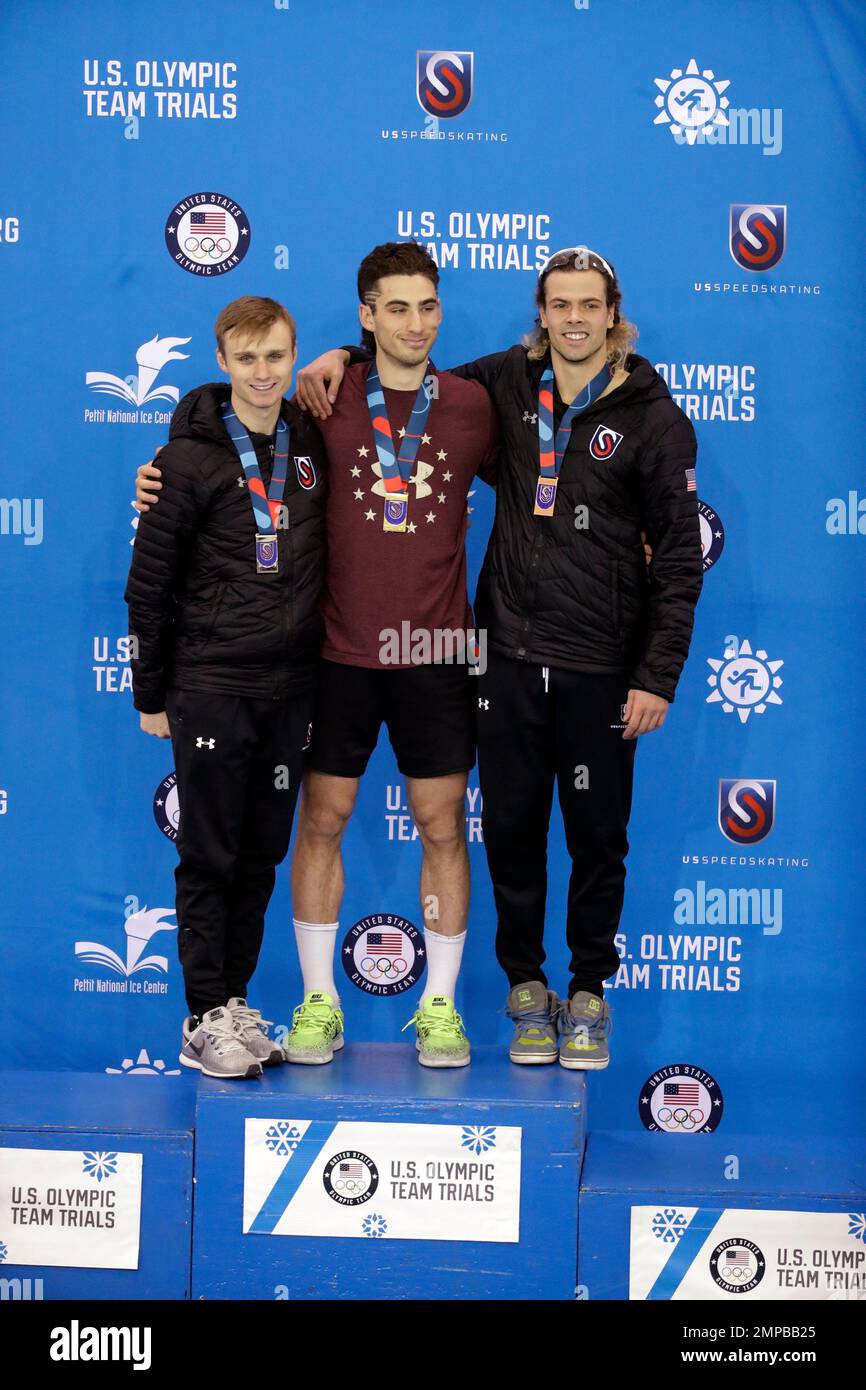 First place finisher Emery Lehman, center, second place finisher Ian ...