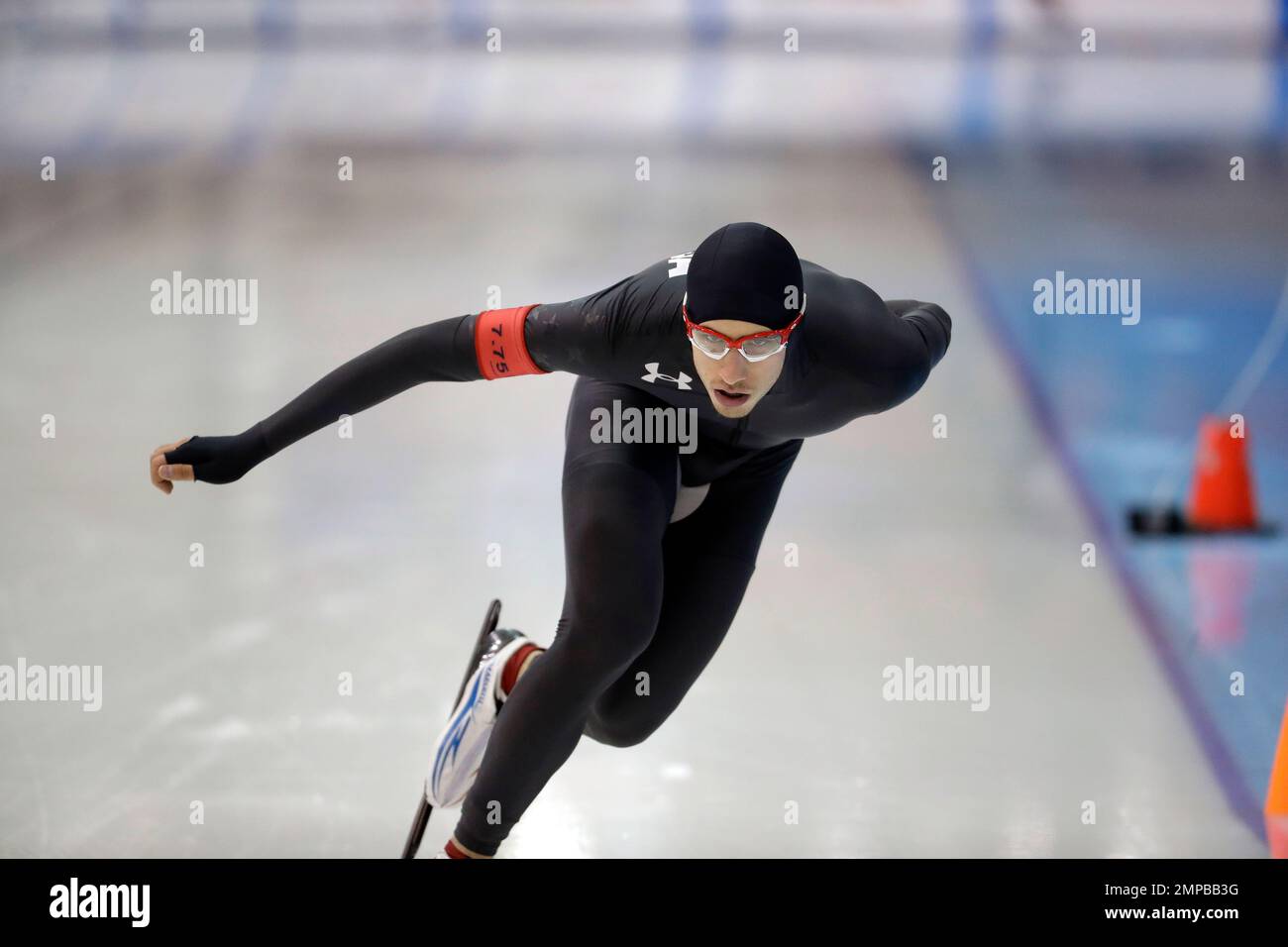 Emery Lehman competes in the men's 5,000 meters during the U.S. Olympic ...