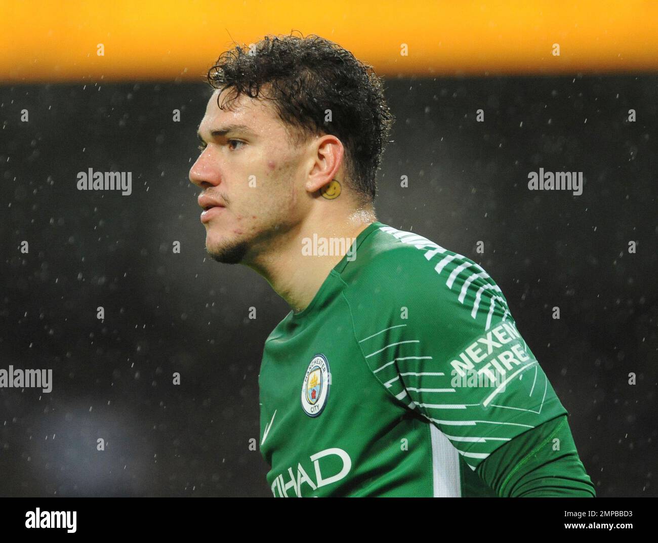 Manchester City's Ederson Moraes during the English Premier League ...