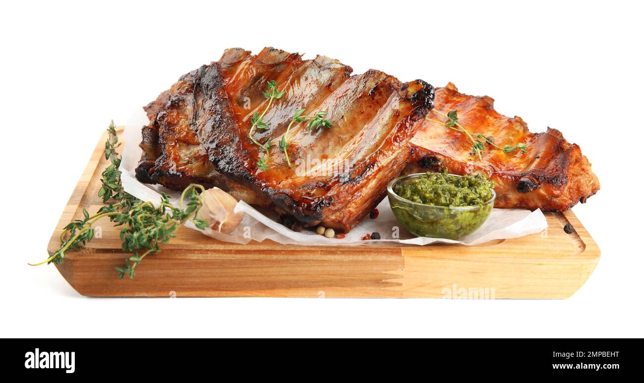 Tasty fried pork ribs sauce hi-res stock photography and images - Alamy