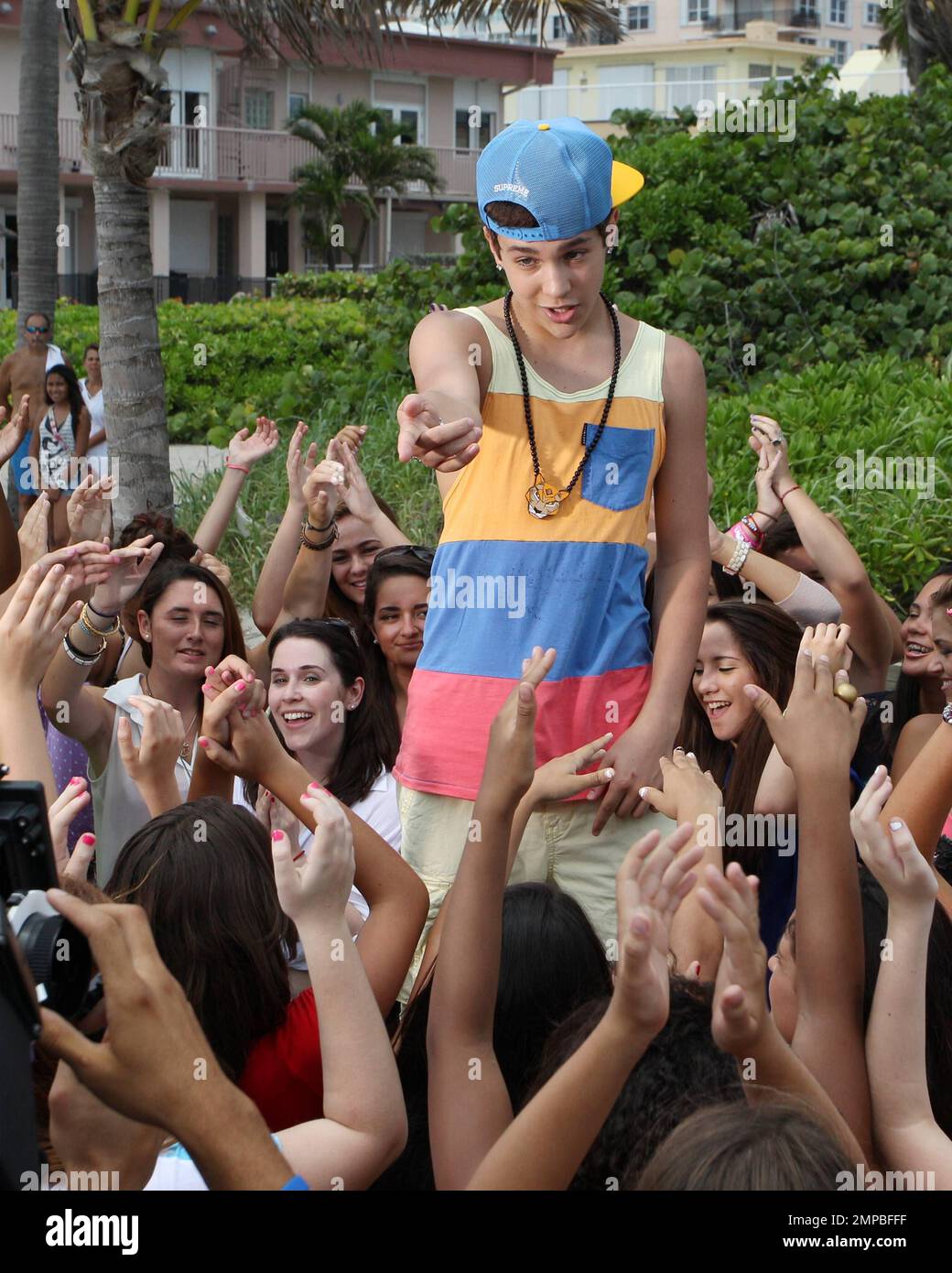 Austin Mahone, who is rumored to be the next 'Justin Bieber,' was seen ...