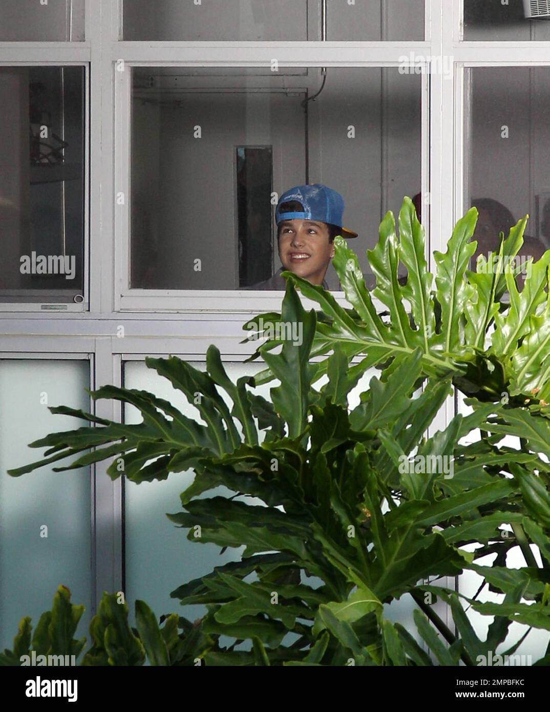 Teen pop star Austin Mahone shoots a video on set at a local college in ...