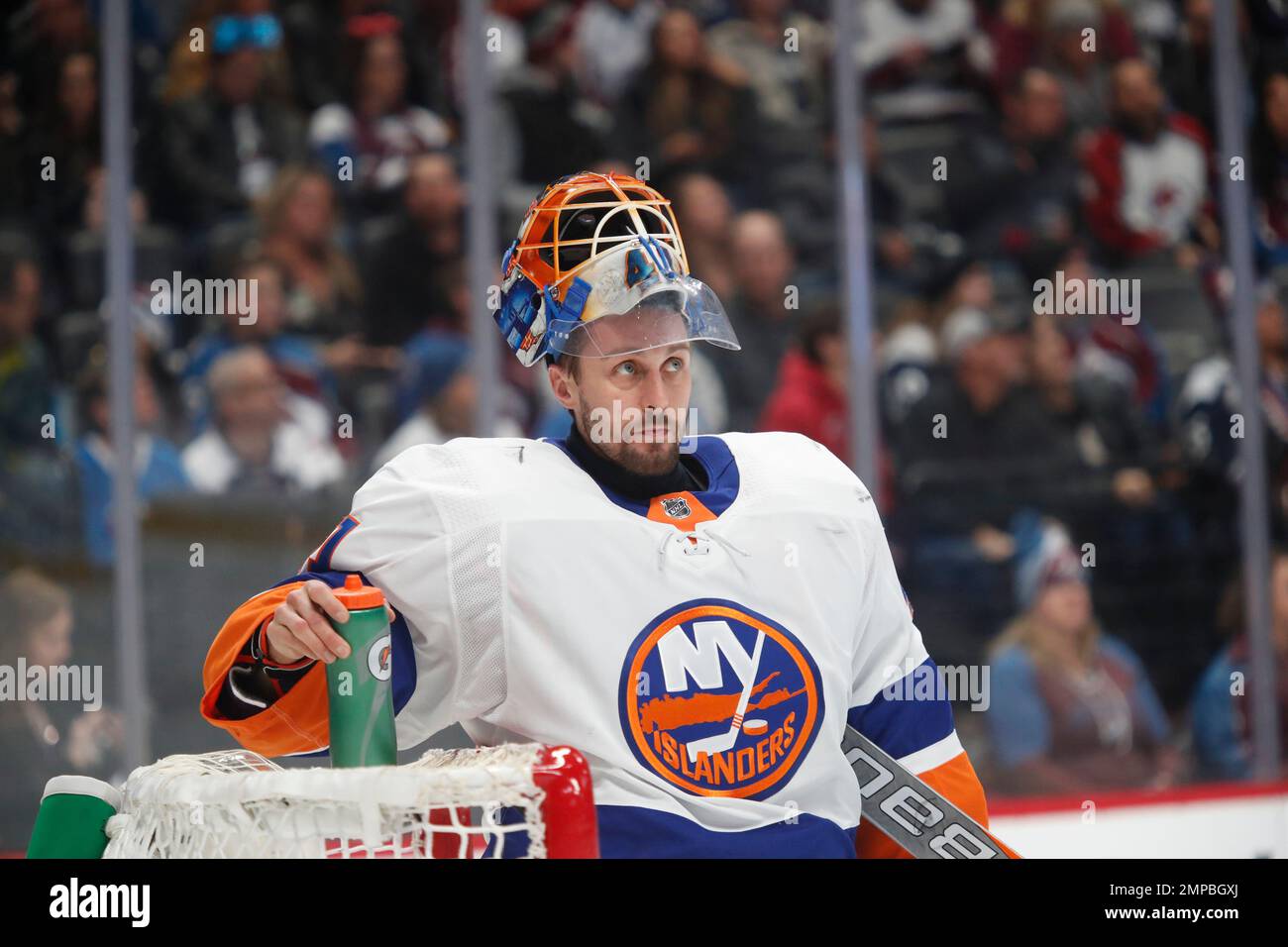 New York Islanders goaltender Jaroslav Halak (41) in the first period ...