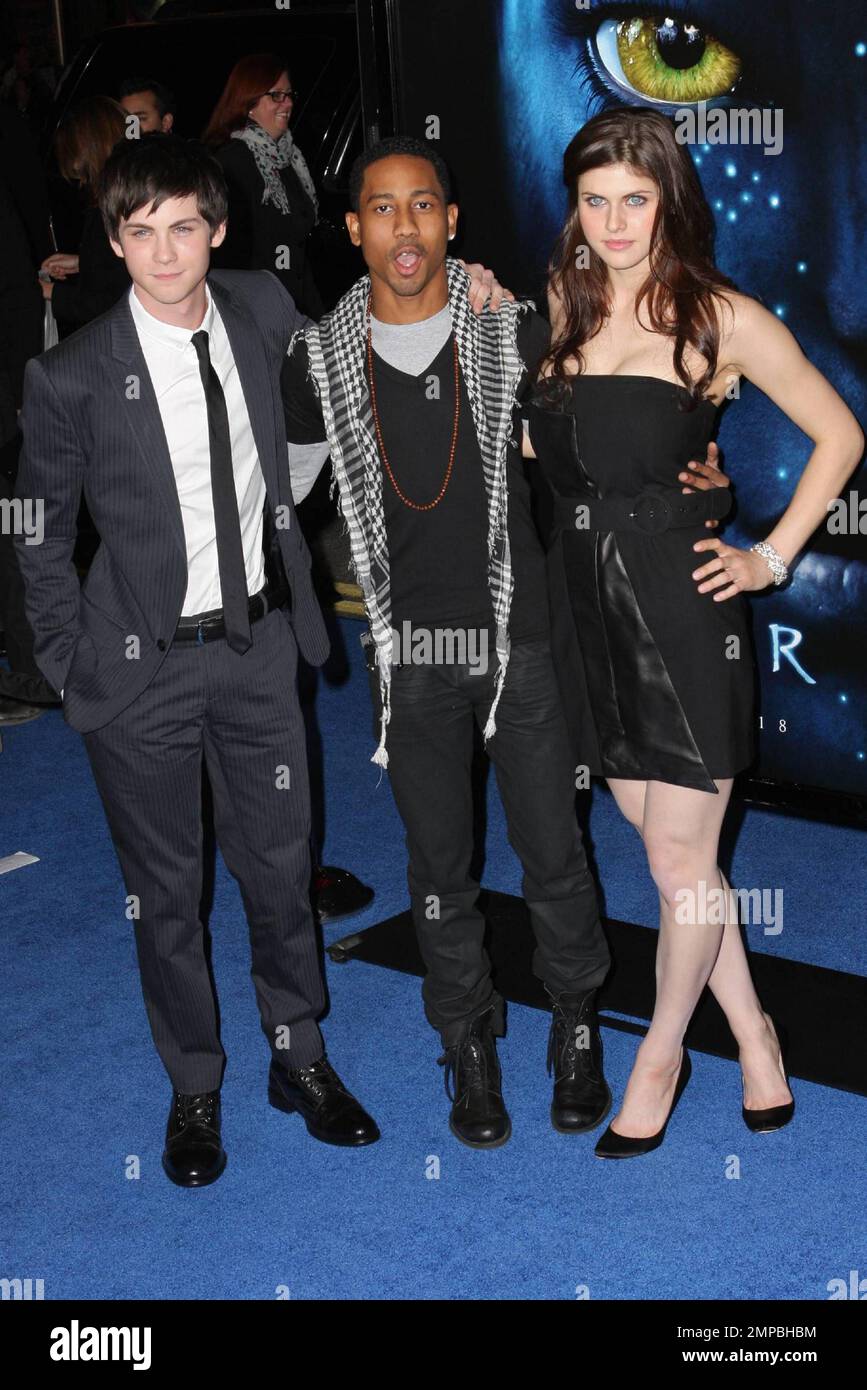 Logan Lerman, Brandon Jackson, and Alexandra Daddario at the Los ...