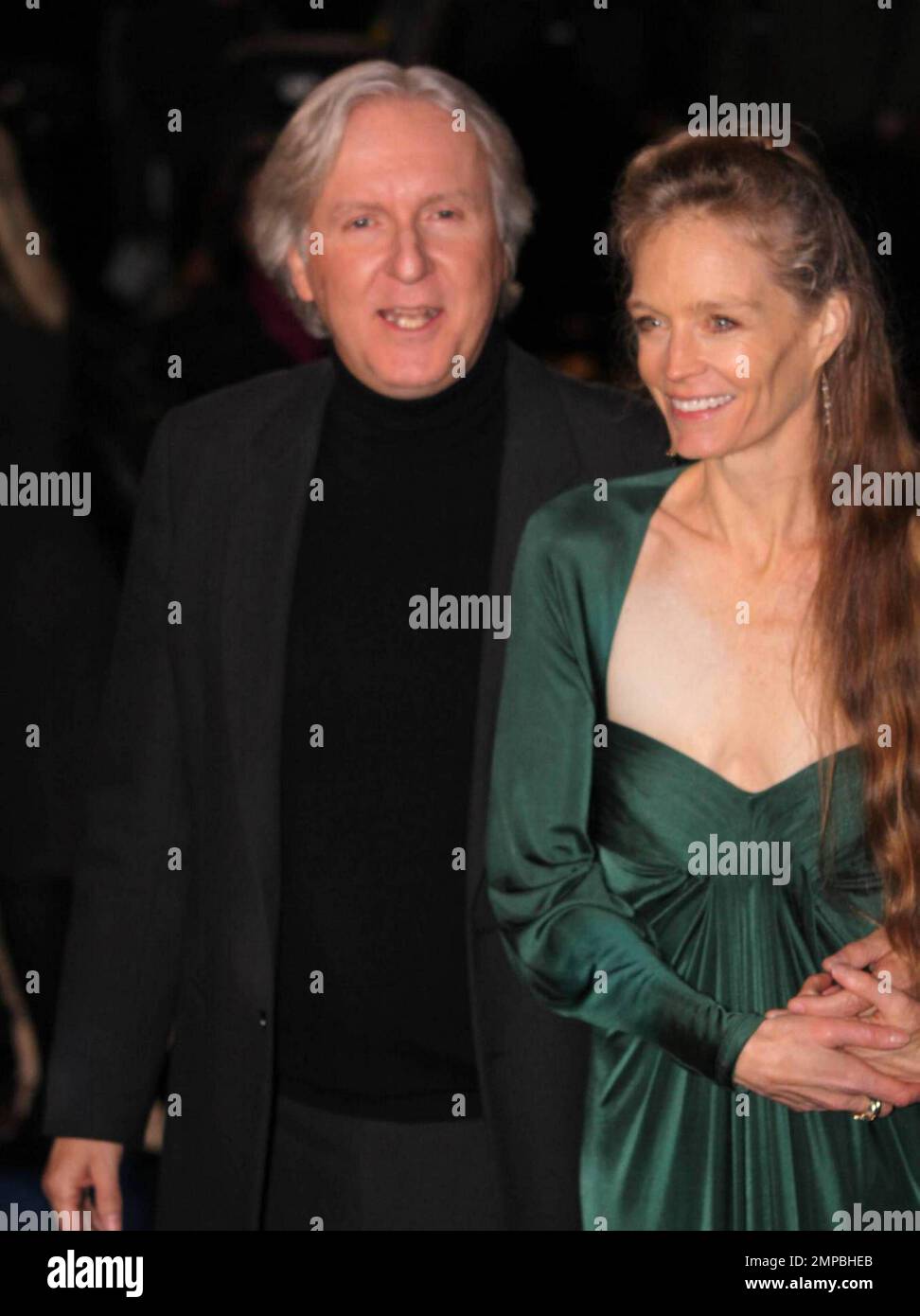 James Cameron and wife Suzy Amis at the world premiere of Avatar held ...