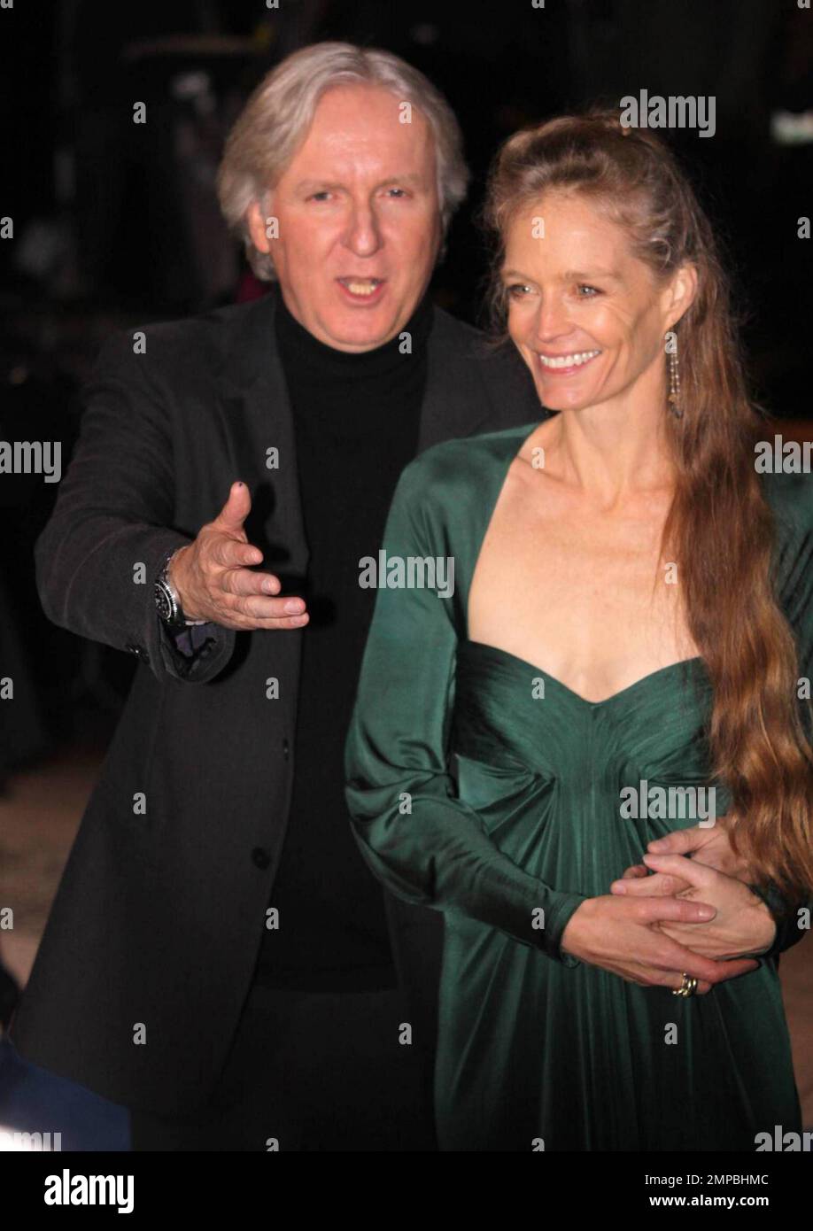 James Cameron and wife Suzy Amis at the world premiere of Avatar held ...