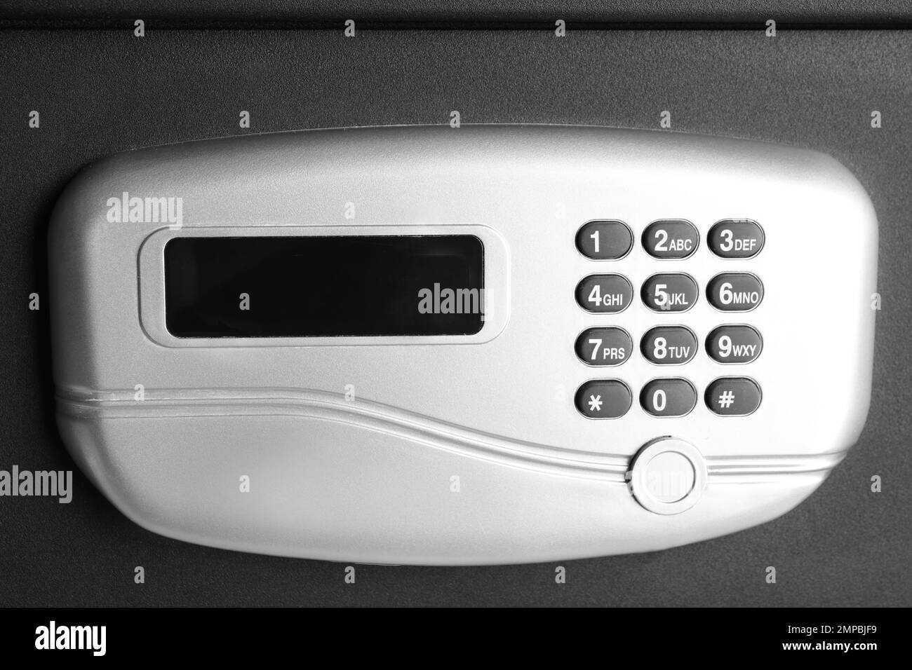 Black steel safe with electronic lock, closeup Stock Photo - Alamy