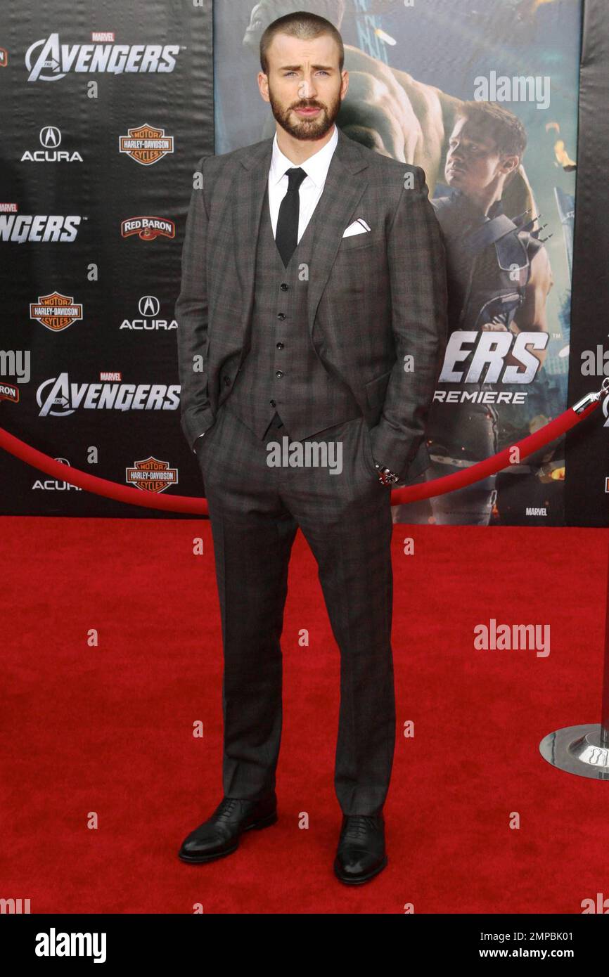 Chris Evans at the world premiere of Marvel's The Avengers at El ...