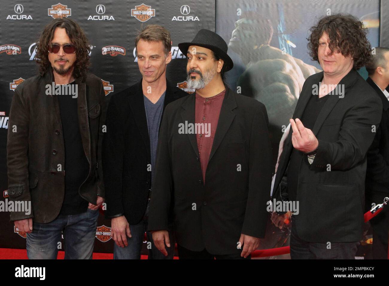 Soundgarden at the world premiere of Marvel's The Avengers at El ...