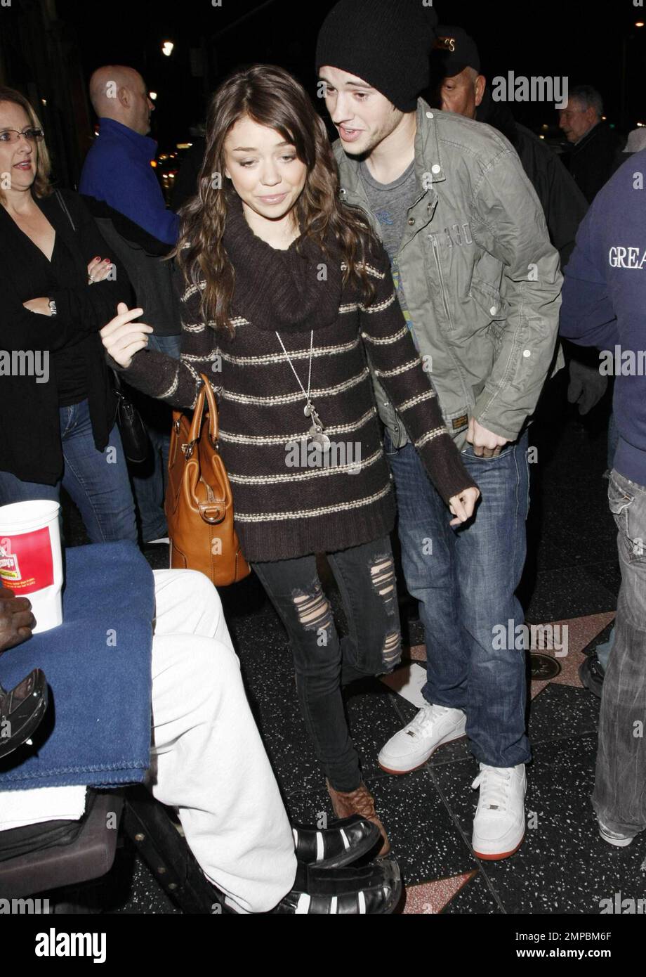 Sarah Hyland arrives at Pantages Theatre for the opening of the Tony ...