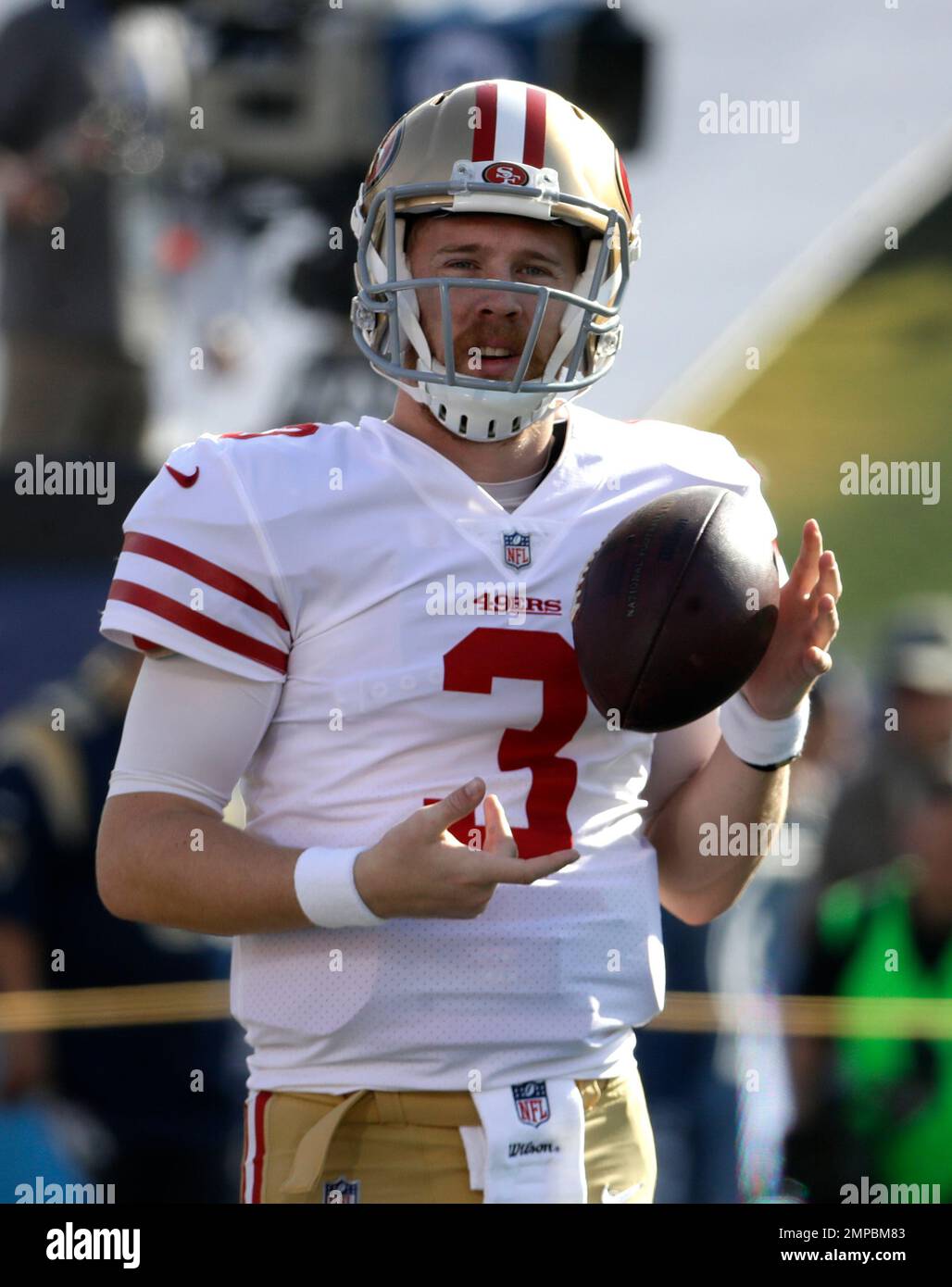San Francisco 49ers quarterback C.J. Beathard (3) against the Los ...
