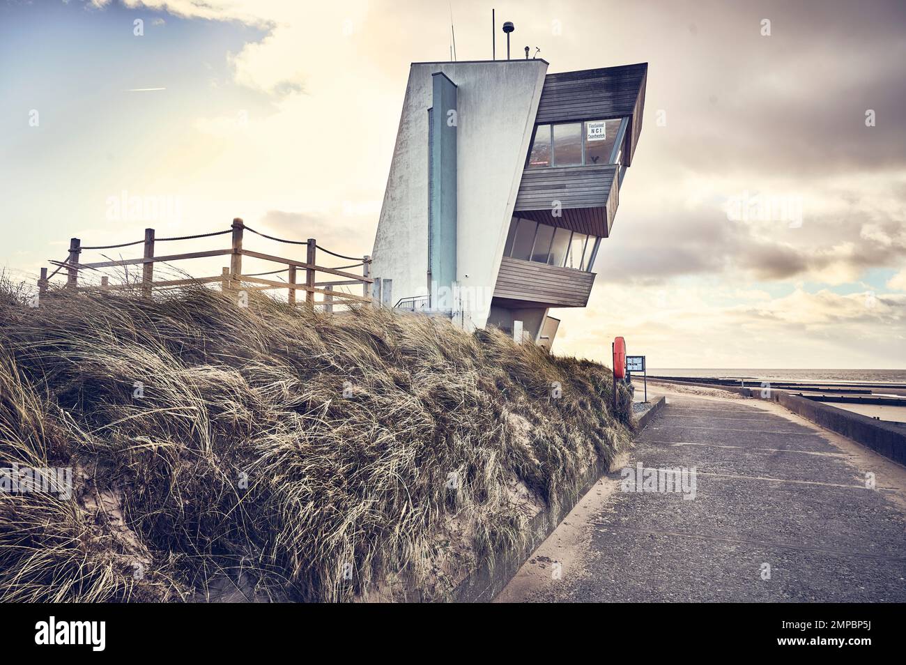Rossall Point Observation Tower ,Fleetwood,Lancashire coast Stock Photo ...