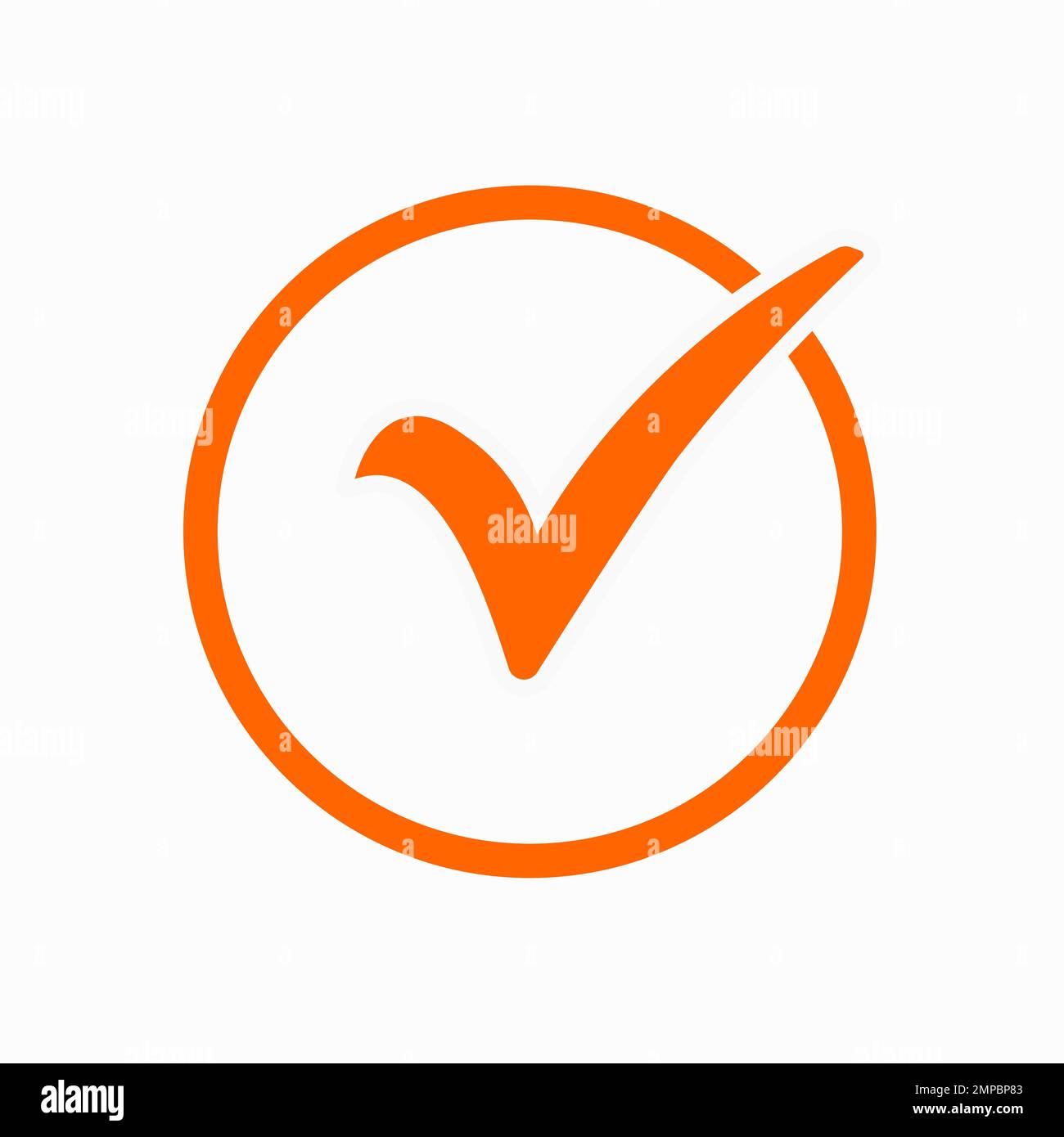 Yes icon. Vector illustration style is flat iconic symbol, orange color ...
