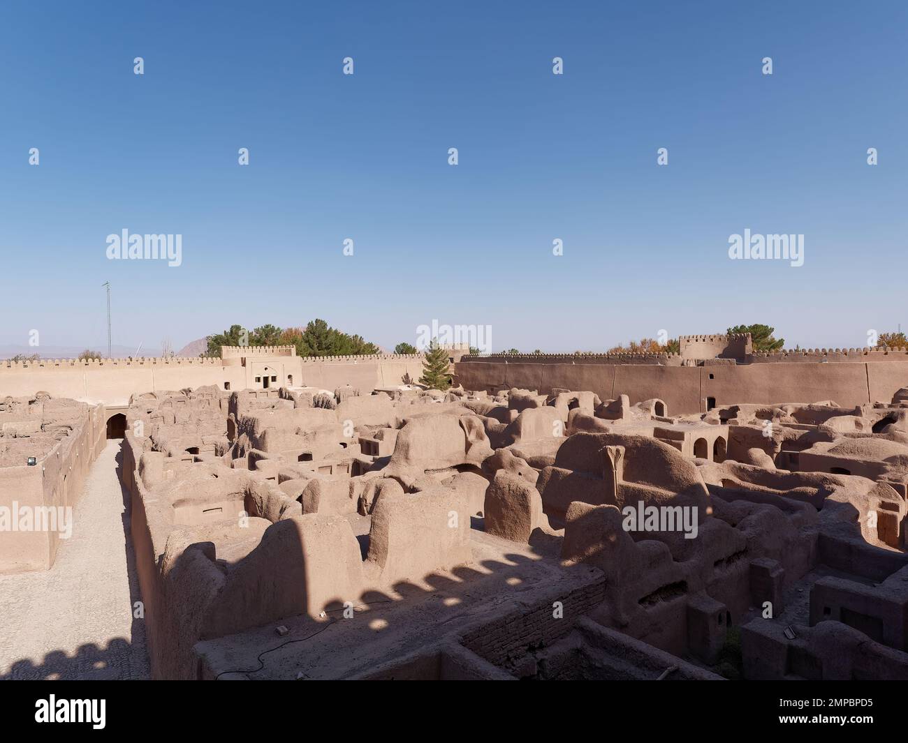 The medieval mud castle ruins in Nushabad, Iran Stock Photo - Alamy