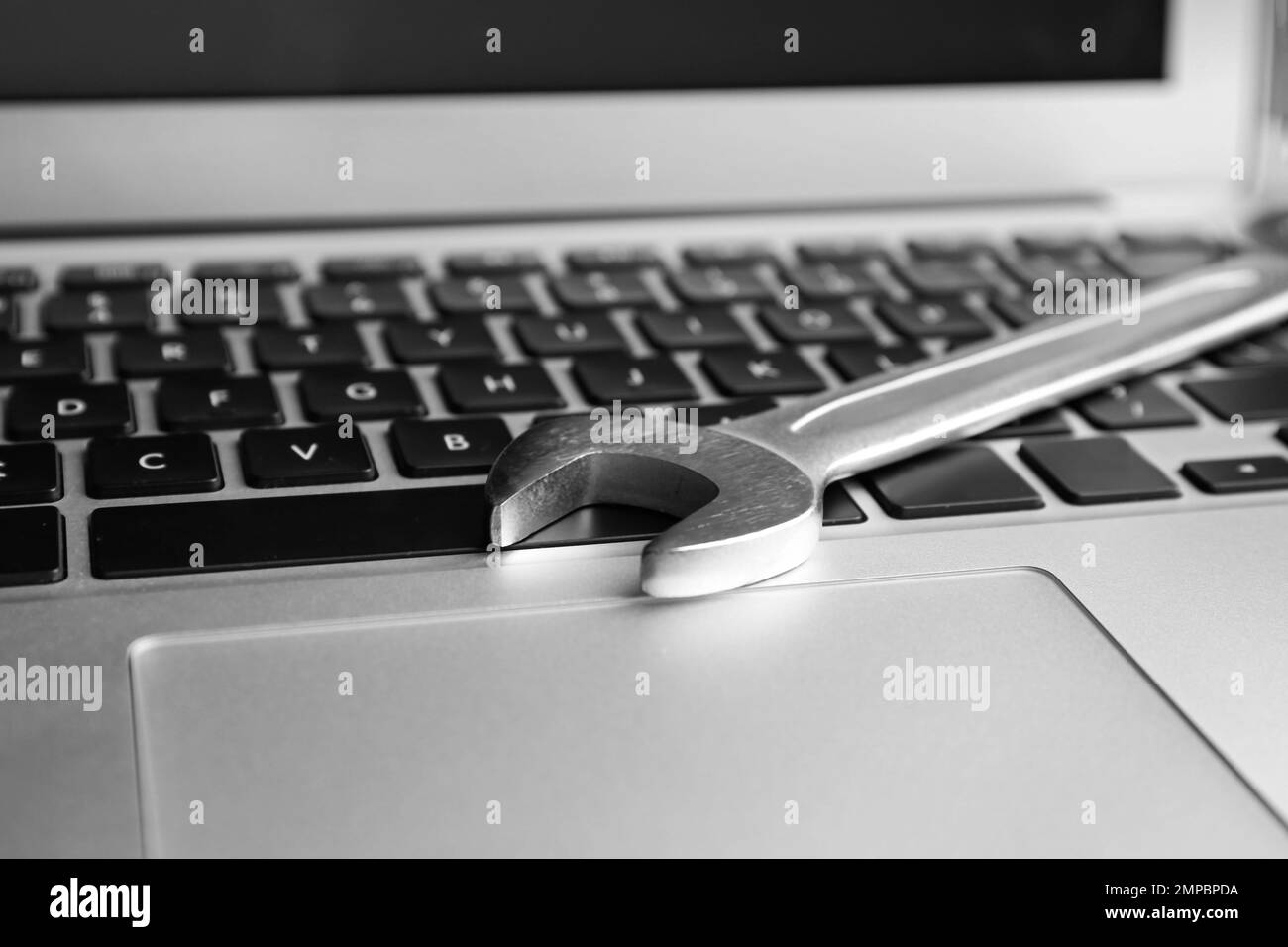 Laptop repair Black and White Stock Photos & Images - Alamy