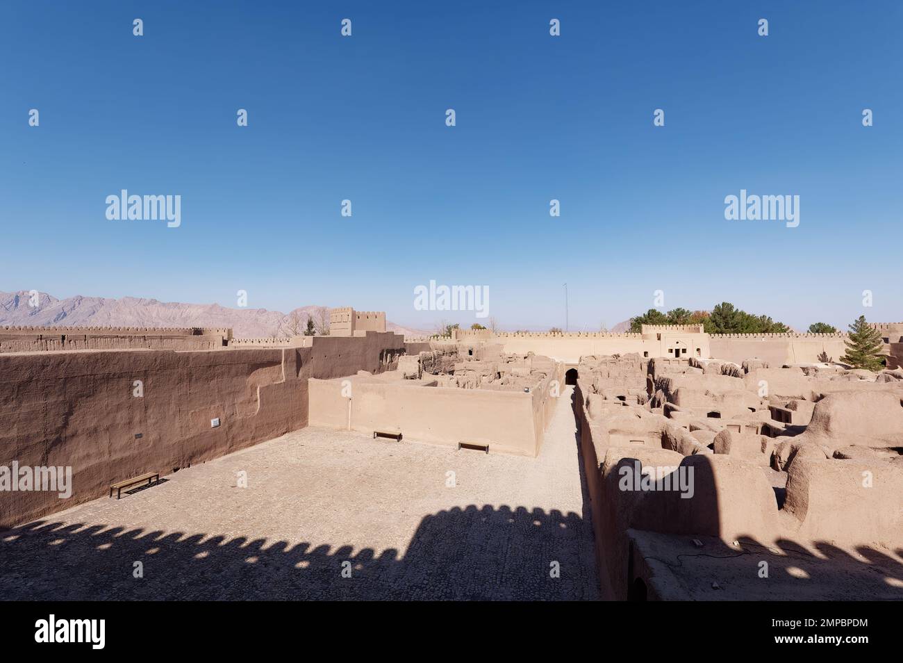 The medieval mud castle ruins in Nushabad, Iran Stock Photo - Alamy