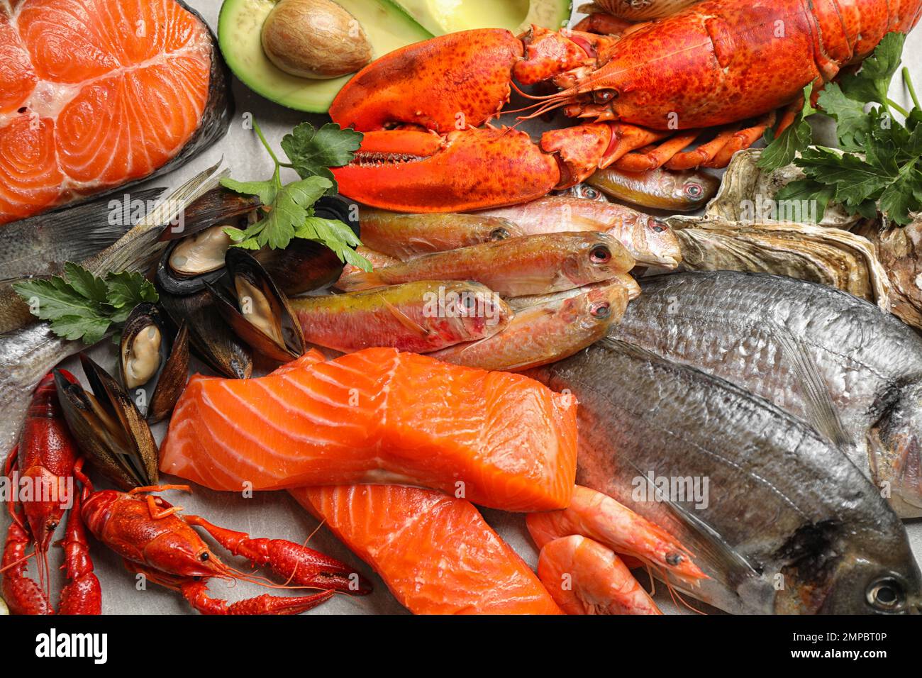 Assortment fish shellfish different hi-res stock photography and images ...