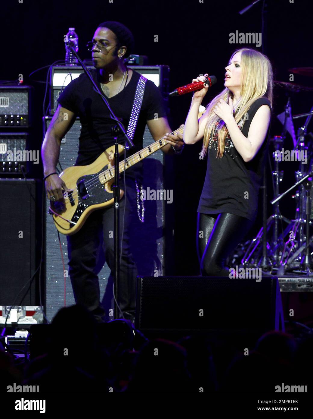 Avril Lavigne performs at the Y100 Jingle Ball 2011 held at the ...