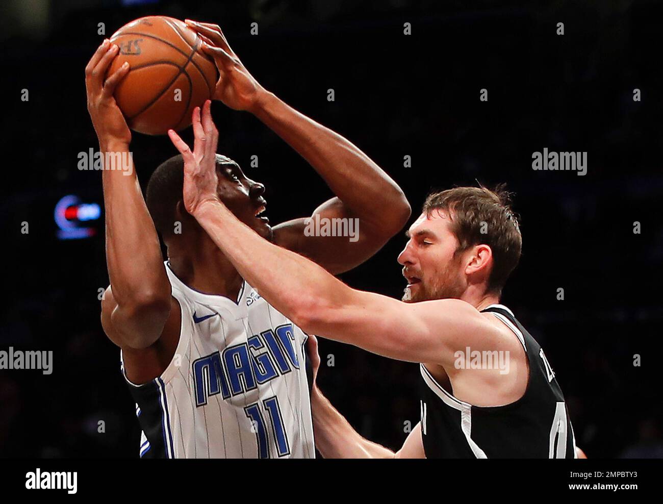 Orlando Magic center Bismack Biyombo (11) looks to shoot against ...