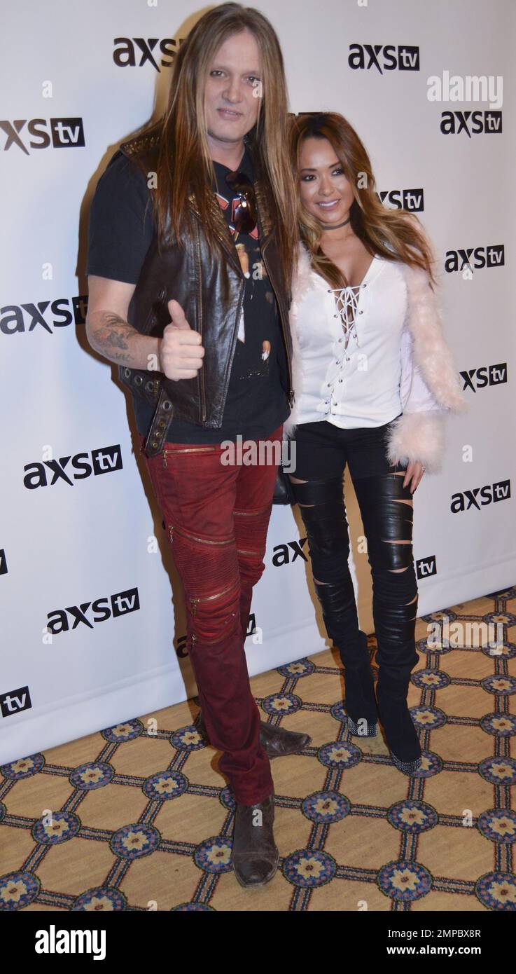 Sebastian Bach and Minnie Gupta at the AXS TV TCA Tour at the Langham ...