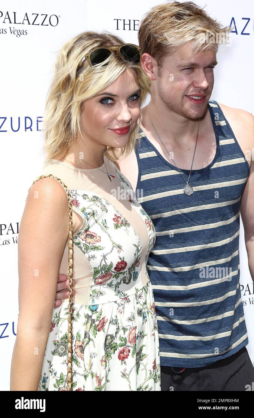 Ashley Benson and Chord Overstreet attend Azure at the Palazzo Resort ...