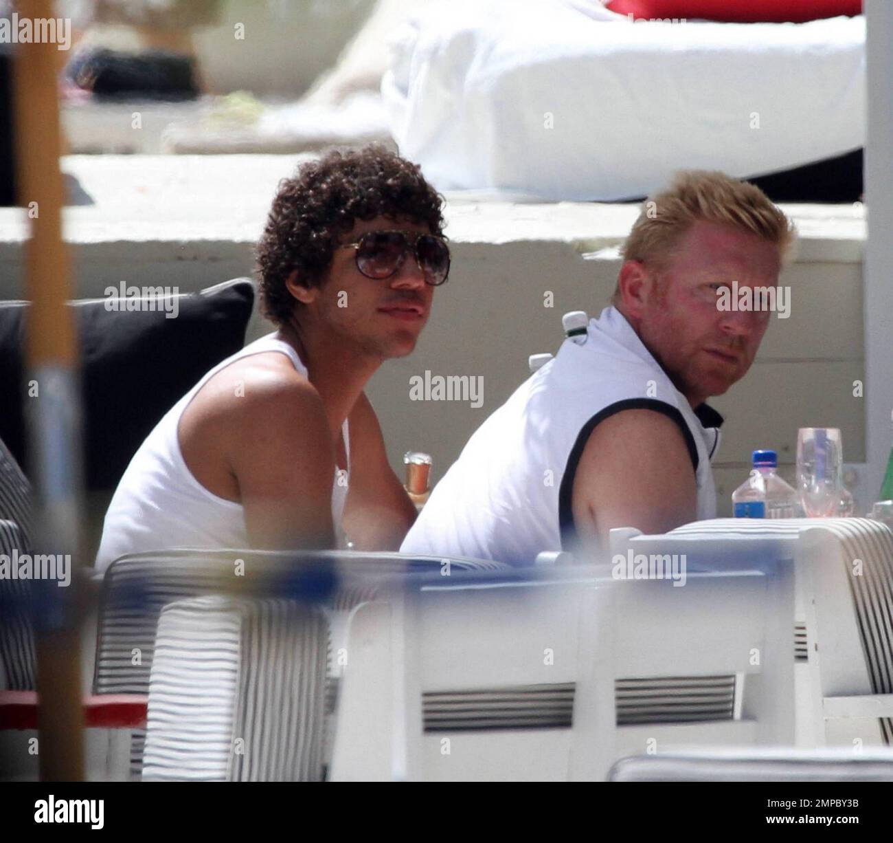 Boris Becker spends time with the family having lunch with his wife ...