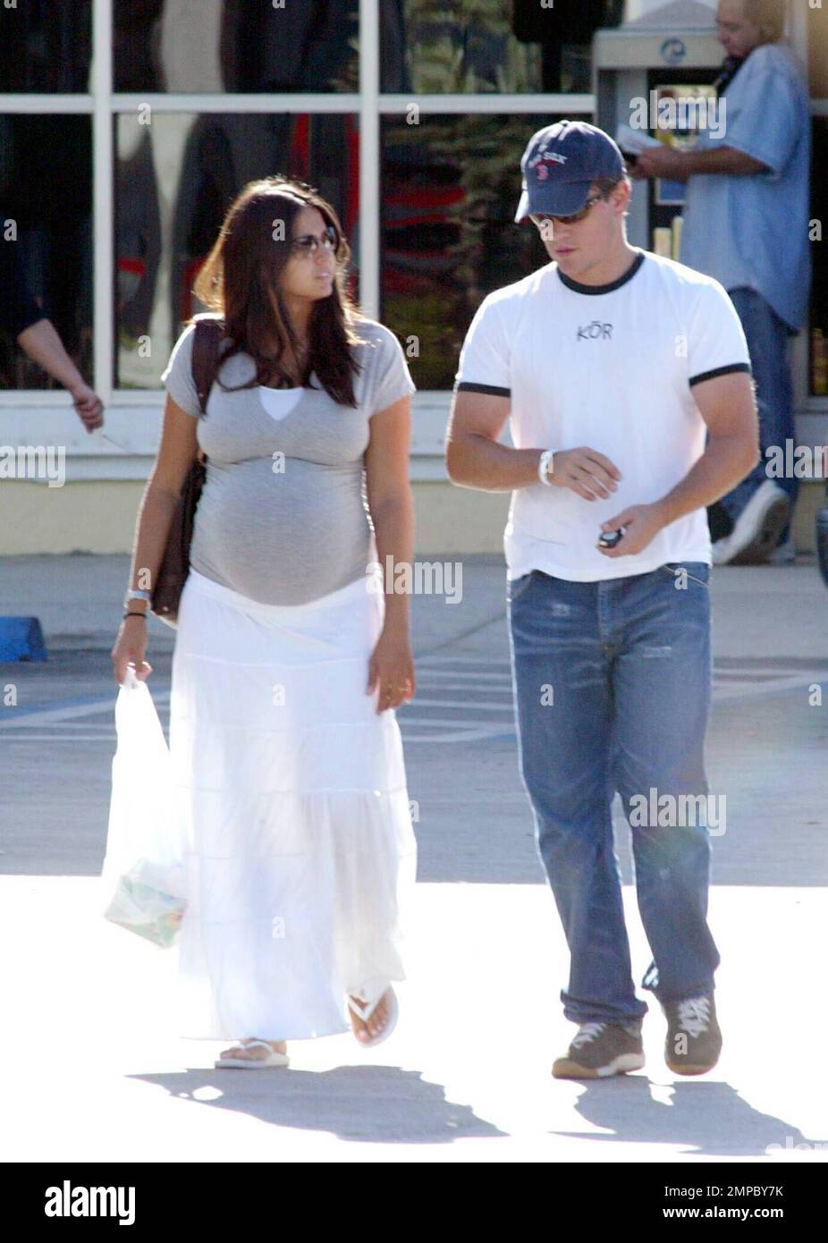 Exclusive!! Matt Damon and wife Luciana Barosso out shopping on Miami ...