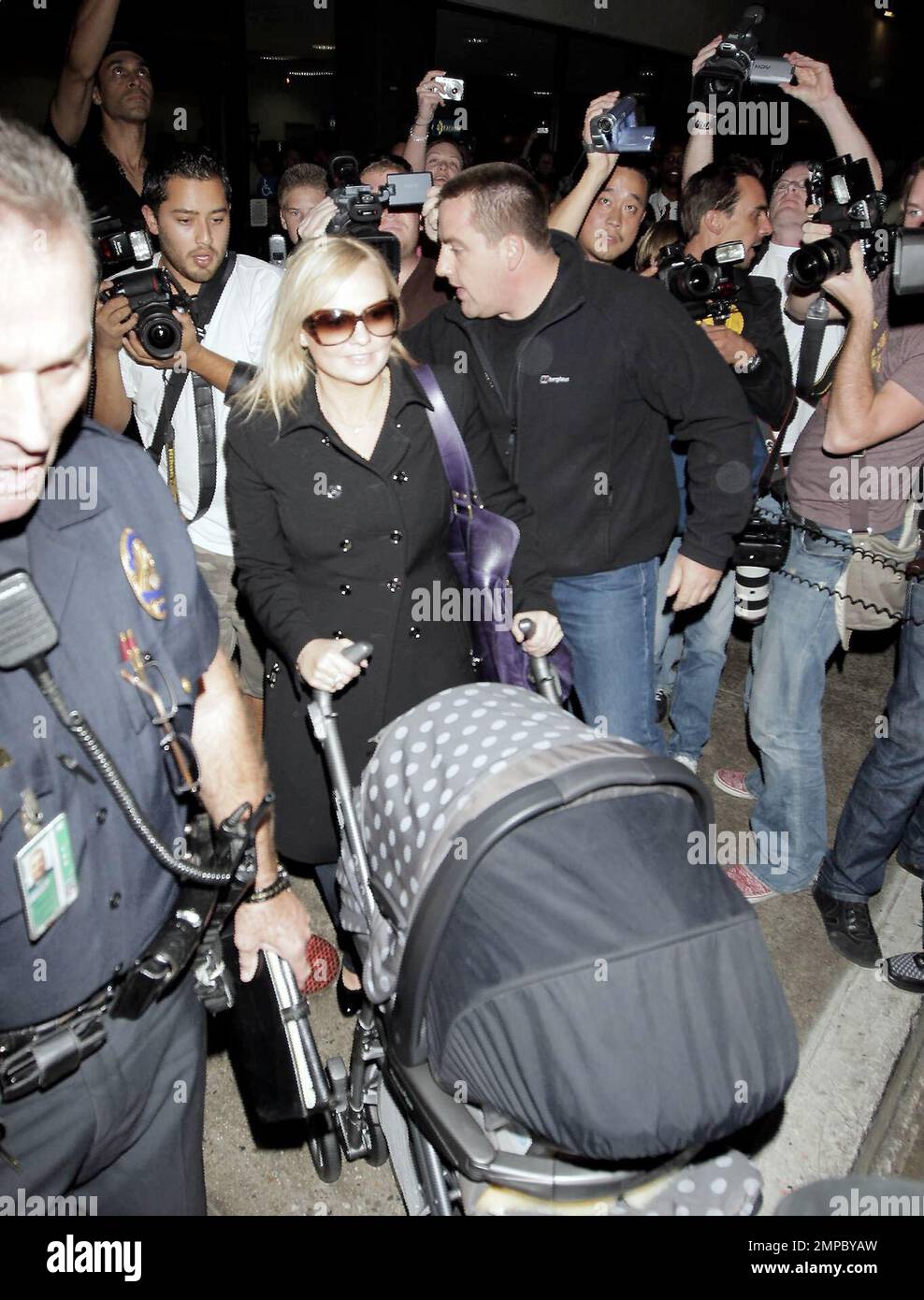 New mom Baby Spice (aka Emma Bunton) touches down in LA and receives ...