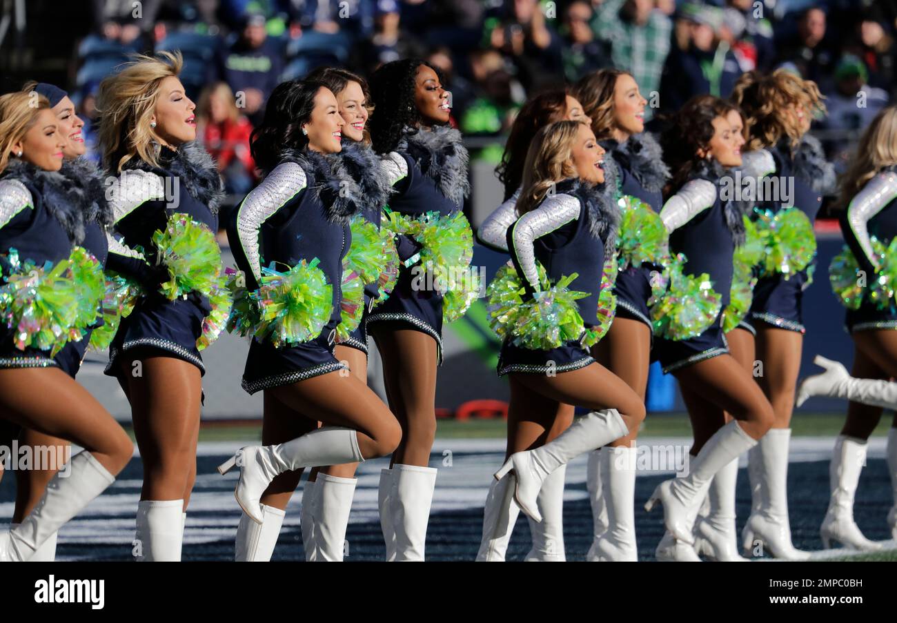 Seattle Seahawks Sea Gals cheerleaders perform perform during an NFL ...