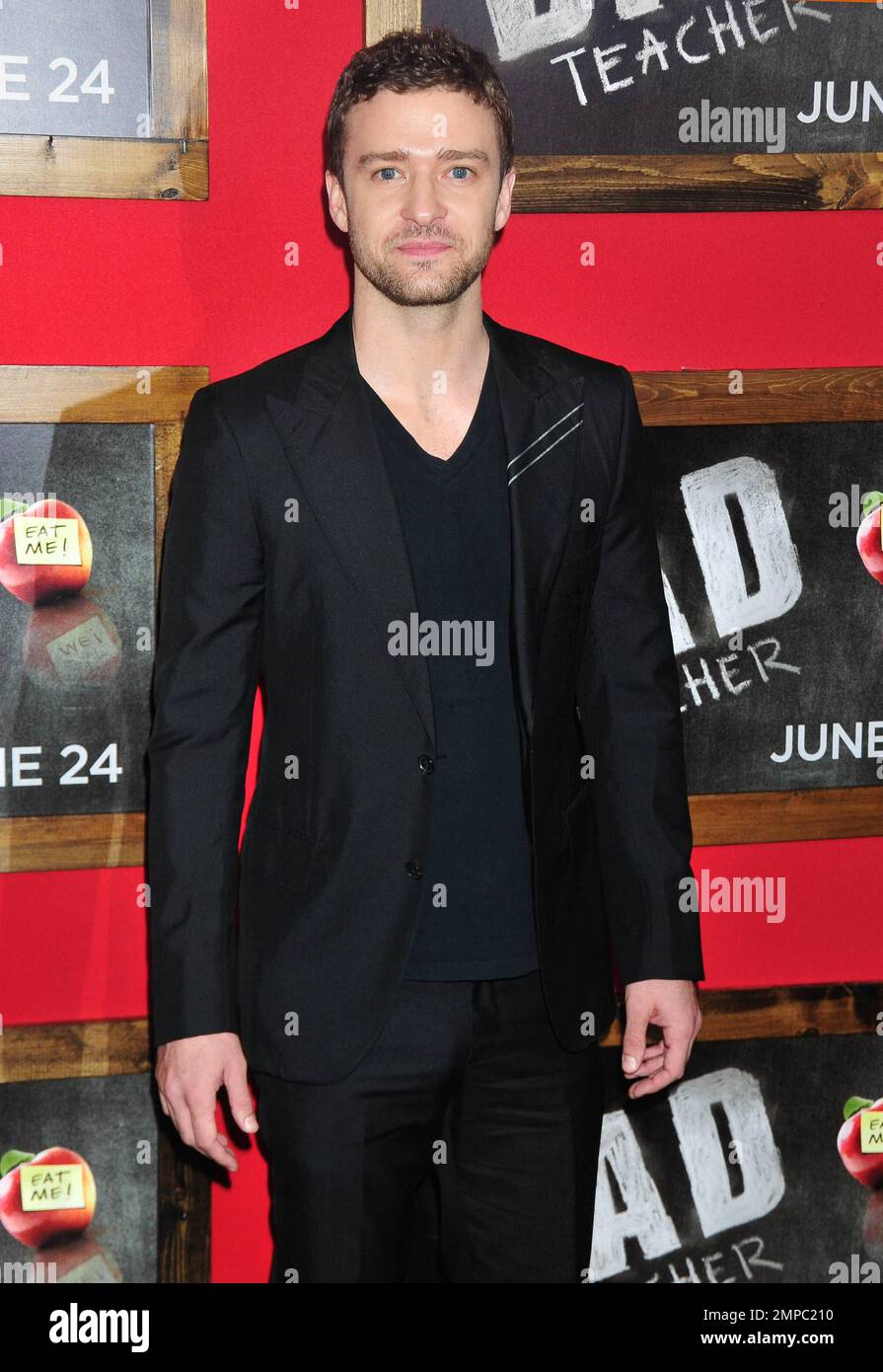 Justin Timberlake attends the premiere of his new film, Bad Teacher at ...
