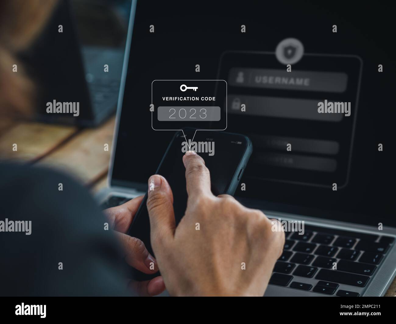 Two steps authentication (2FA) concept. 2023, Verification code and key ... Two steps authentication (2FA) concept. 2023, Verification code and key ...