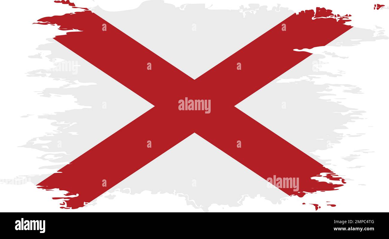 Alabama US flag grunge brush color image, vector Stock Vector Image ...