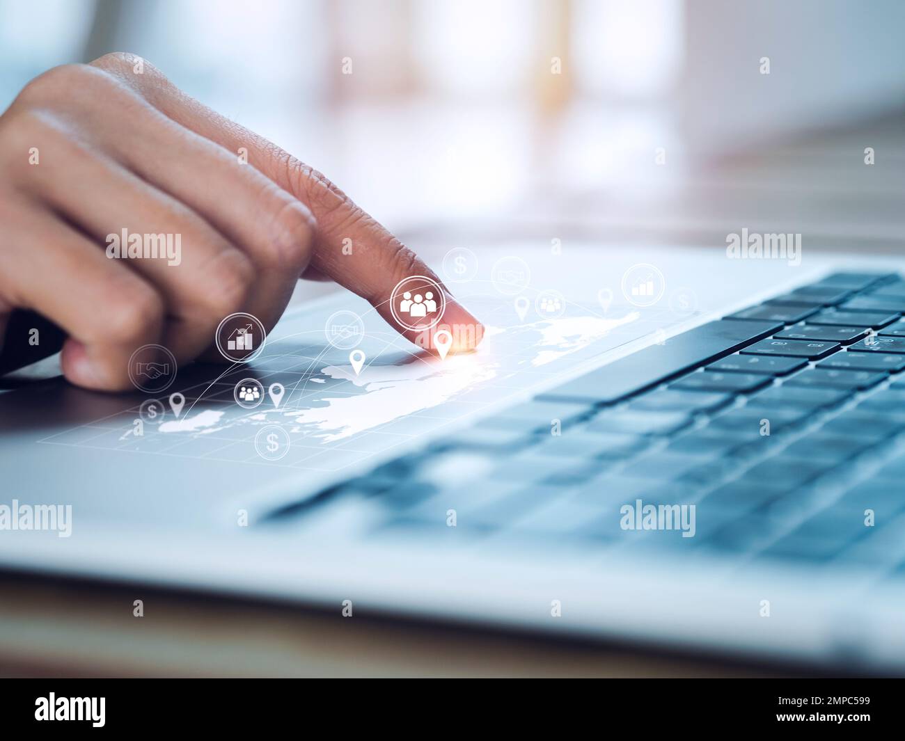 Digital global network technology expansion, business marketing and ...