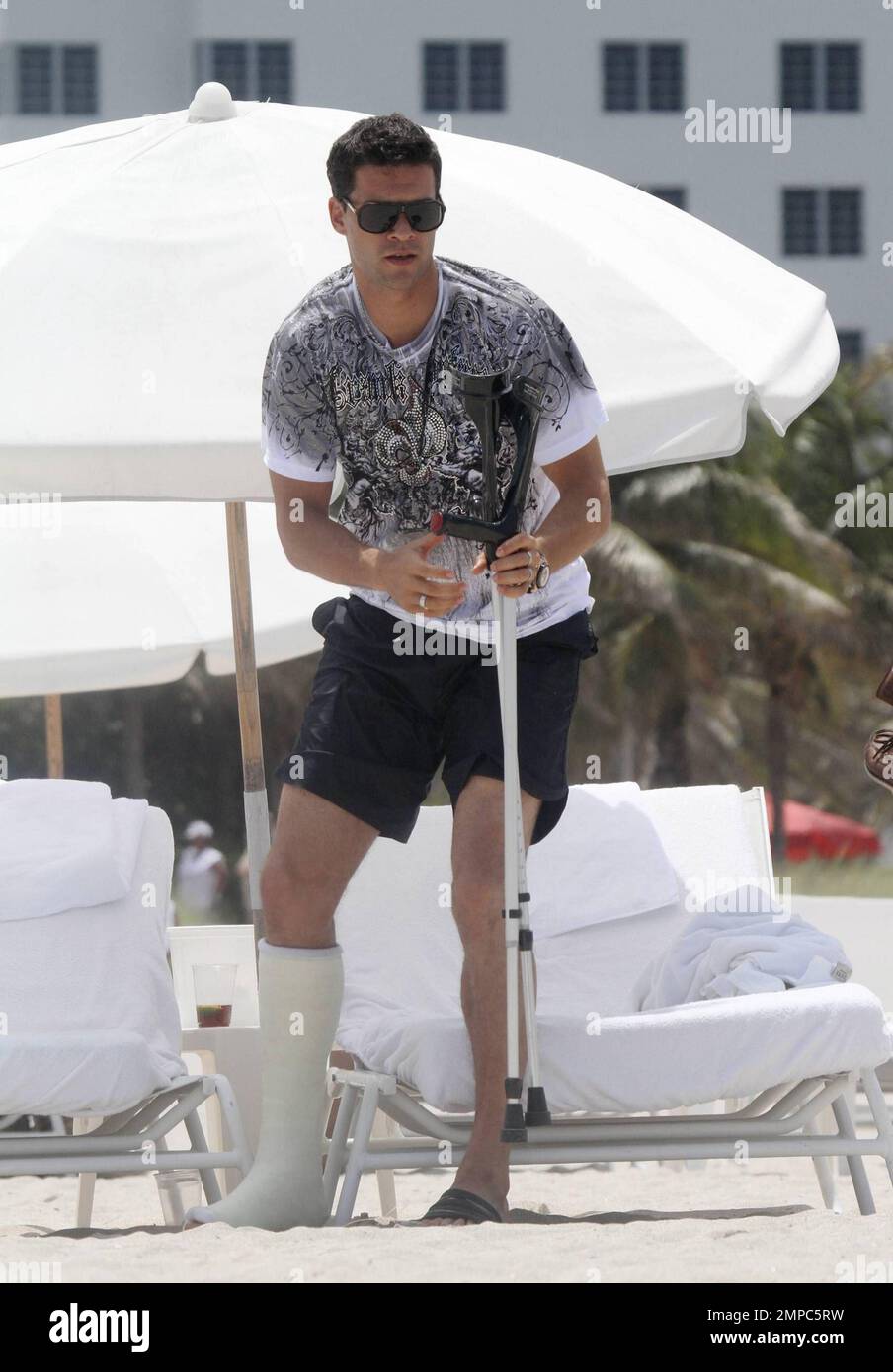 Injured German skipper, Michael Ballack, spends an afternoon on the ...