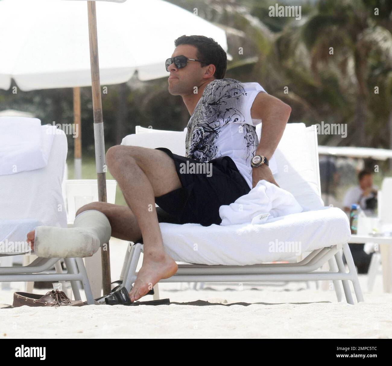 Injured German skipper, Michael Ballack, spends an afternoon on the ...