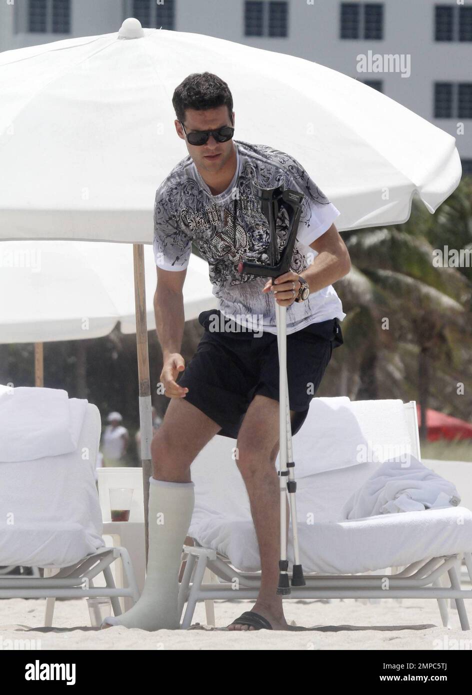 Injured German skipper, Michael Ballack, spends an afternoon on the ...