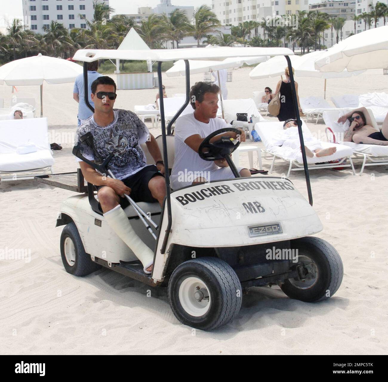 Injured German skipper, Michael Ballack, spends an afternoon on the ...
