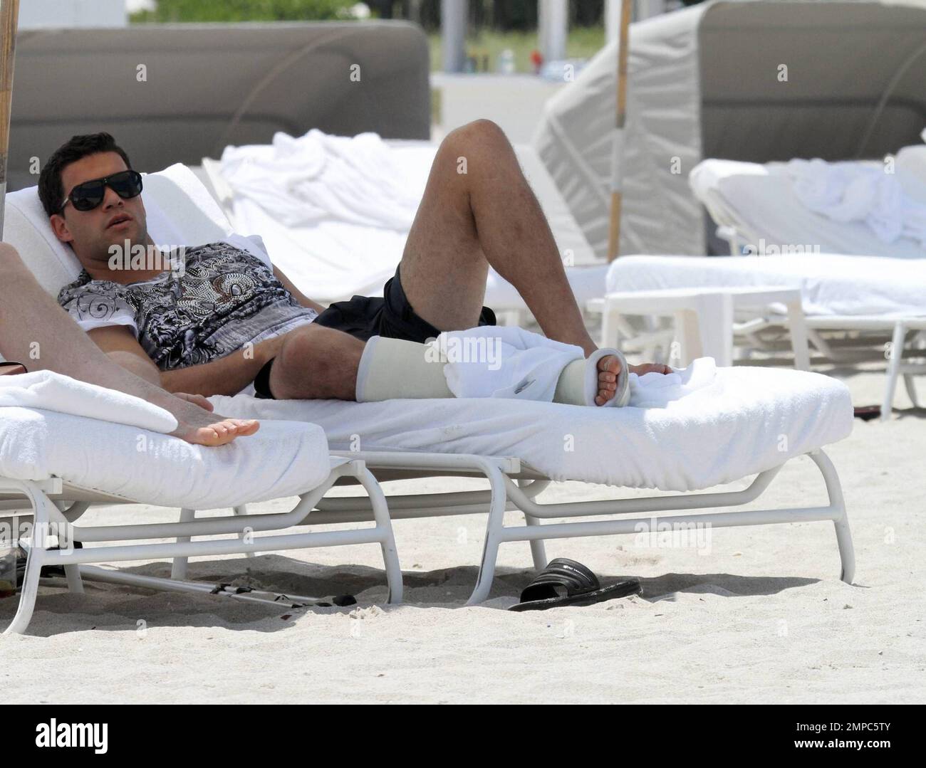 Injured German skipper, Michael Ballack, spends an afternoon on the ...