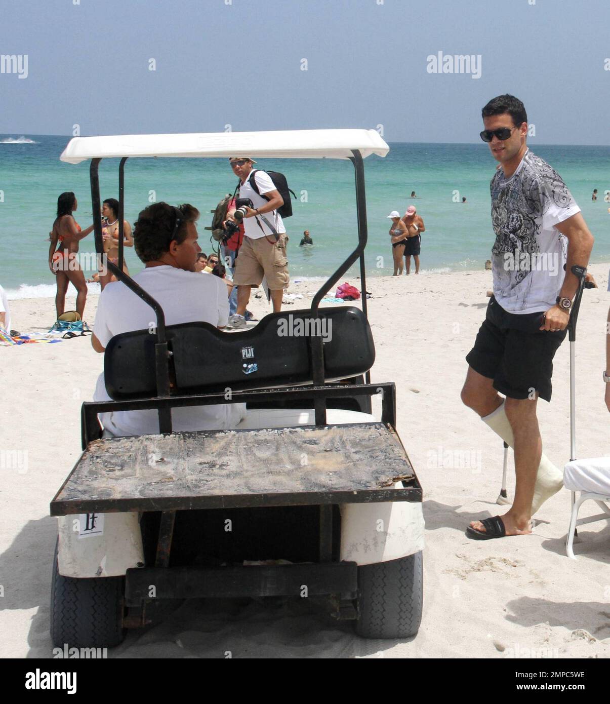 Injured German skipper, Michael Ballack, spends an afternoon on the ...