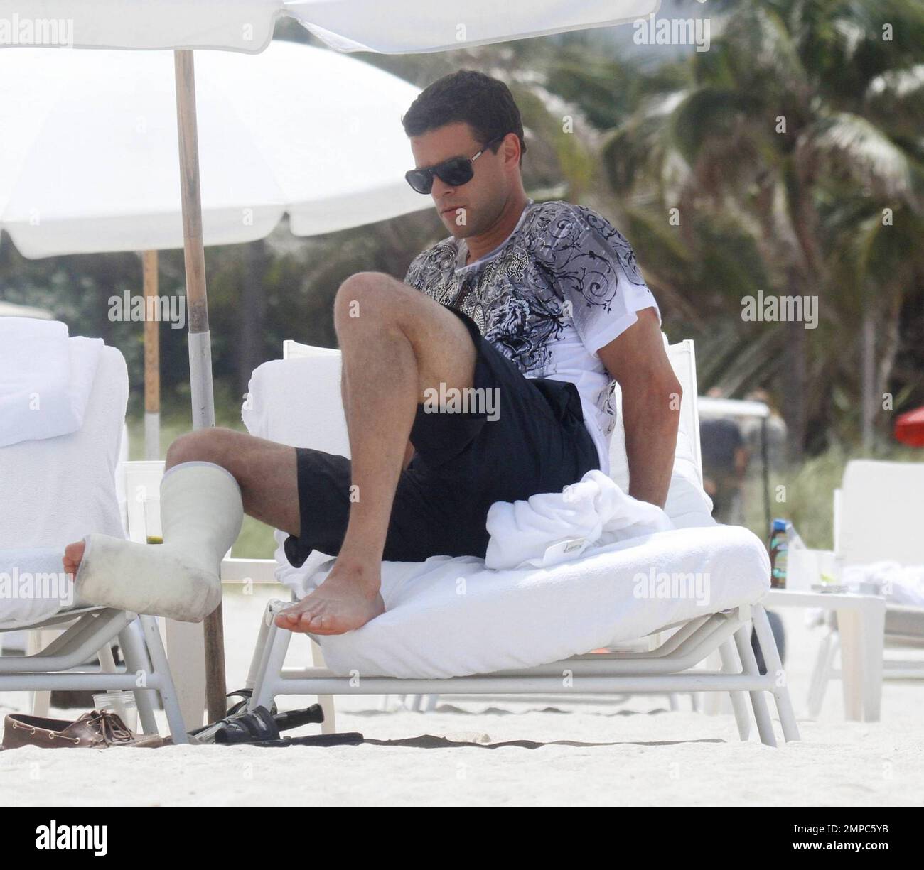 Injured German skipper, Michael Ballack, spends an afternoon on the ...