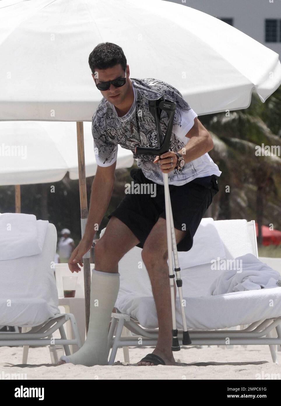 Injured German skipper, Michael Ballack, spends an afternoon on the ...