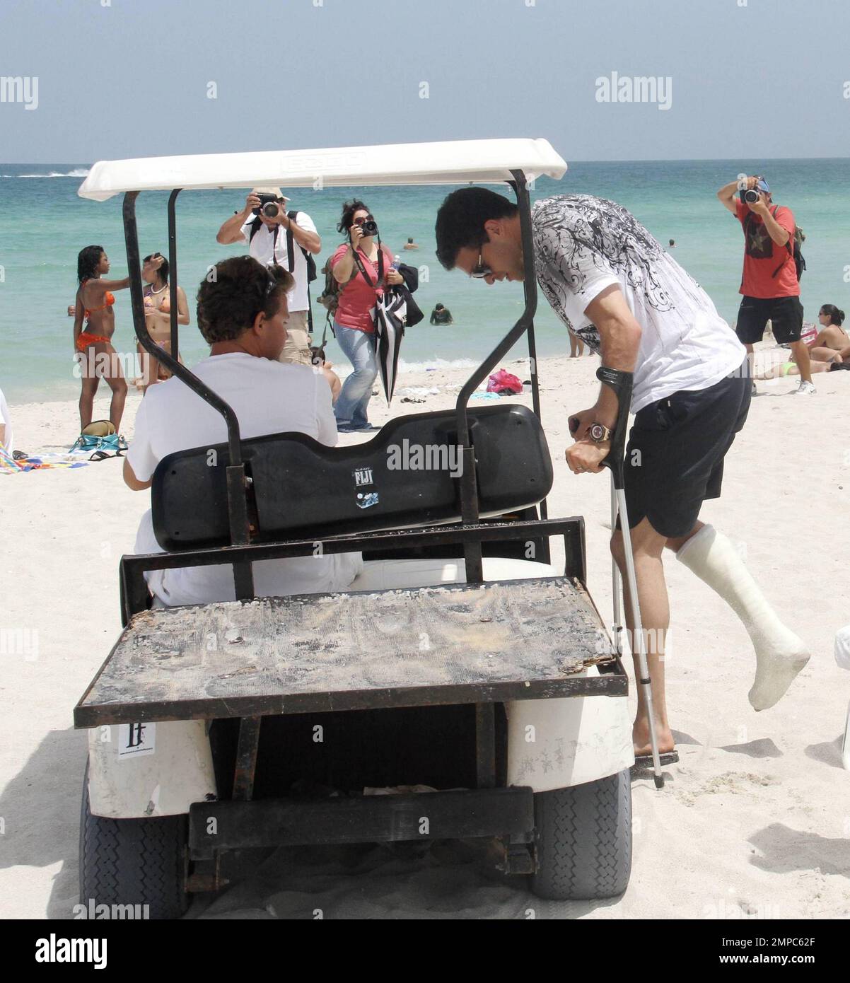 Injured German skipper, Michael Ballack, spends an afternoon on the ...