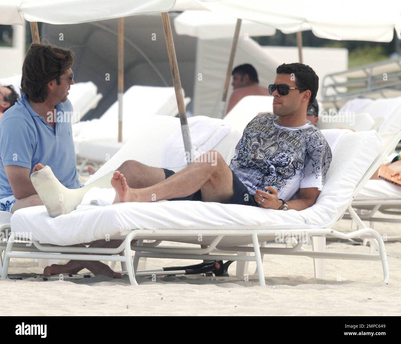 Injured German skipper, Michael Ballack, spends an afternoon on the ...