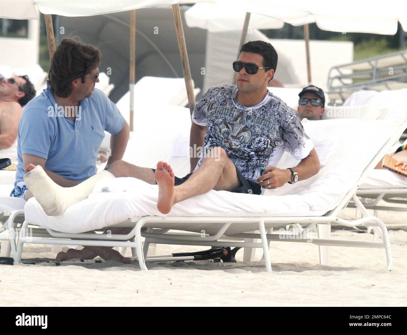 Injured German skipper, Michael Ballack, spends an afternoon on the ...