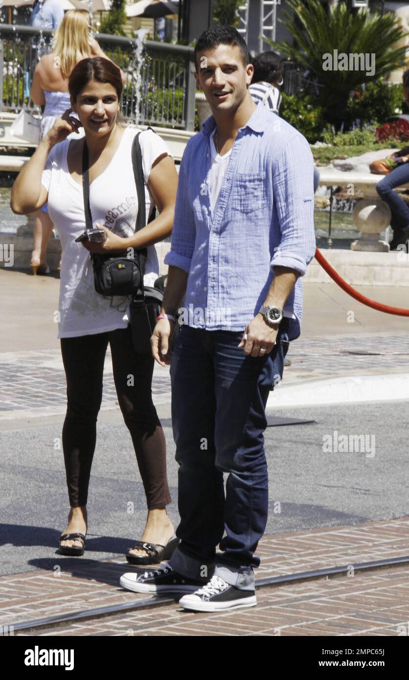 Mark Ballas greets a fan at the Grove shopping mall in Los Angeles, CA ...