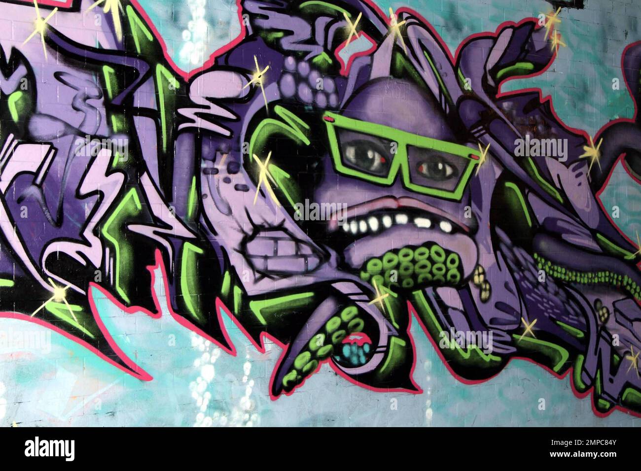 Graffiti art at the premiere of "Banksy: Exit Through The Gift Shop" in ...